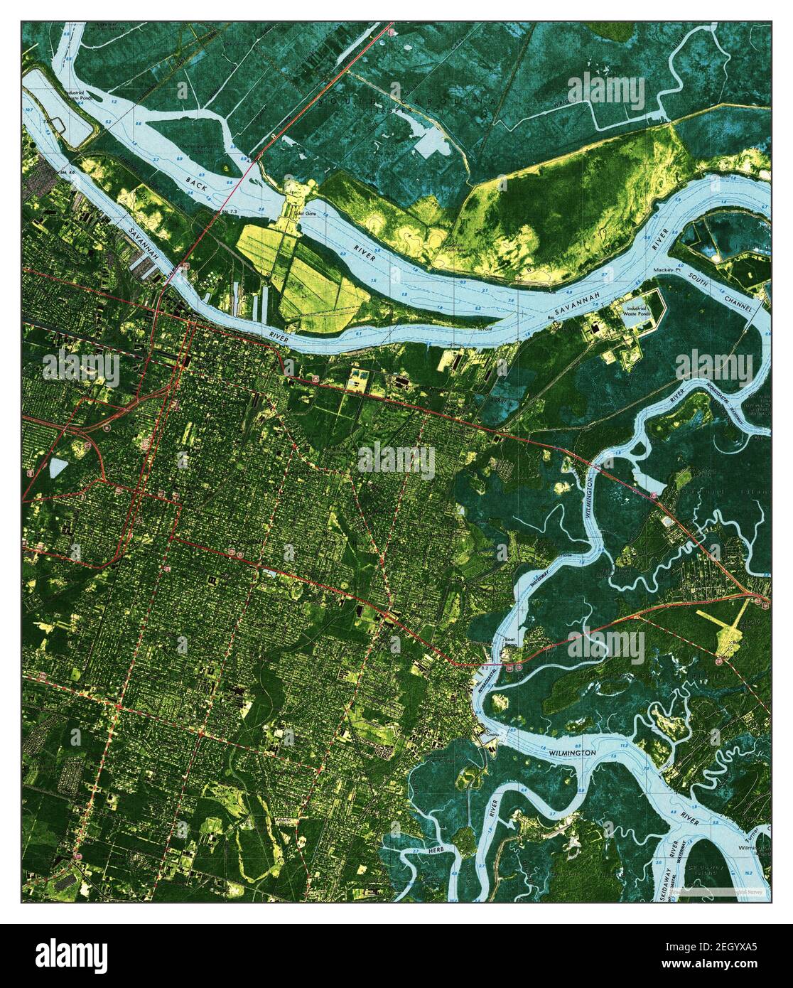 Savannah, Georgia, map 1978, 1:24000, United States of America by ...