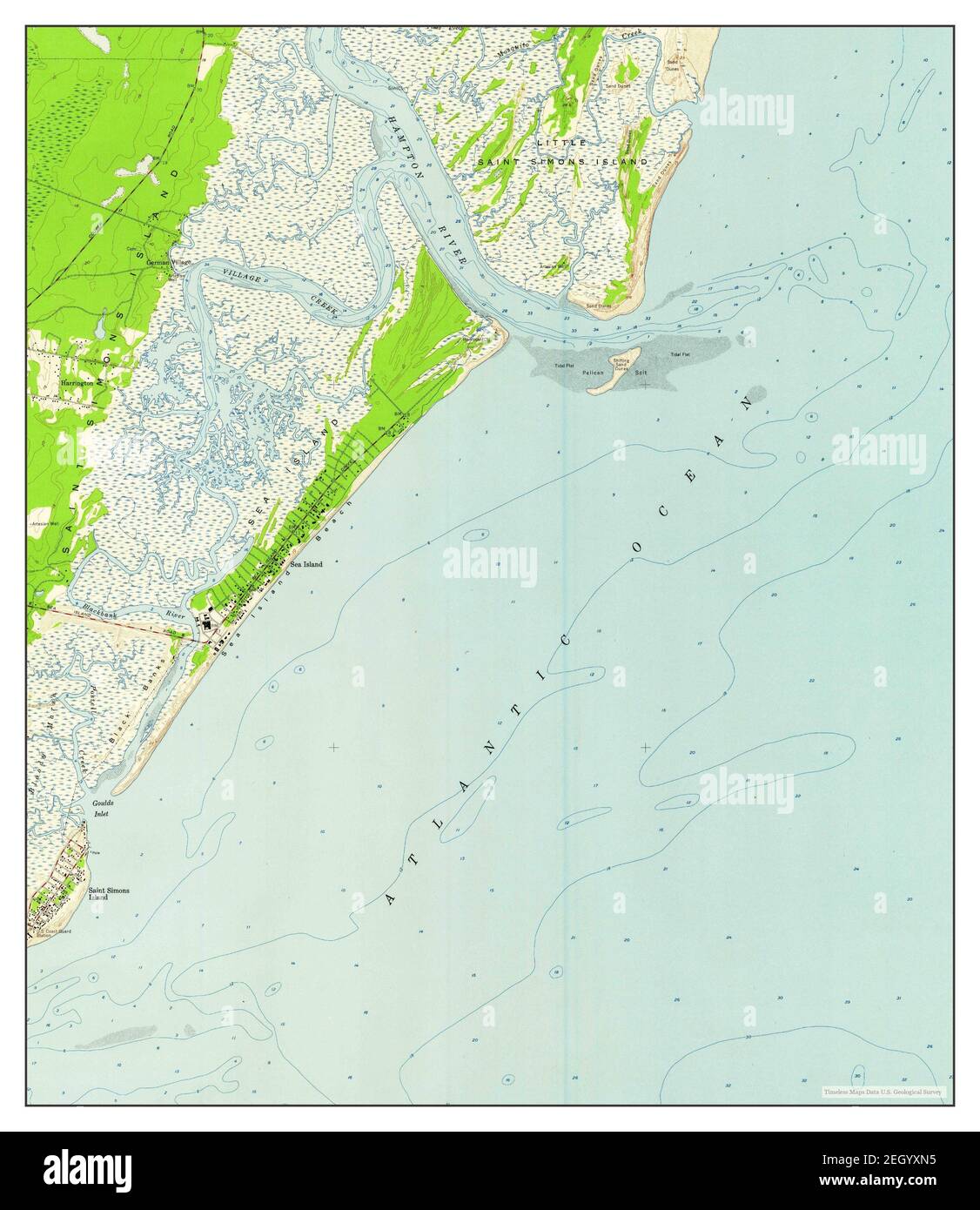 Sea island georgia map hi-res stock photography and images - Alamy
