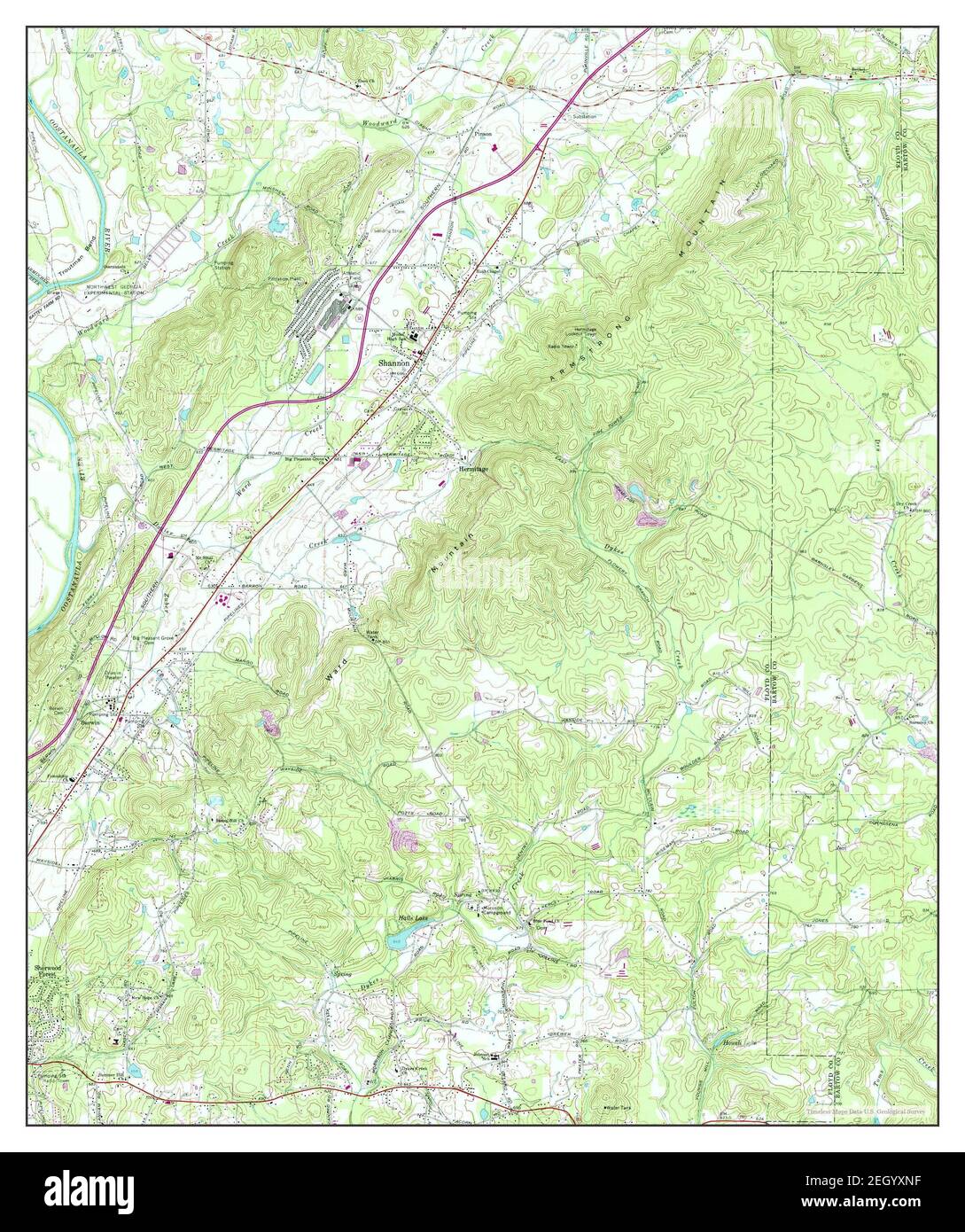 Shannon, Georgia, map 1968, 1:24000, United States of America by ...