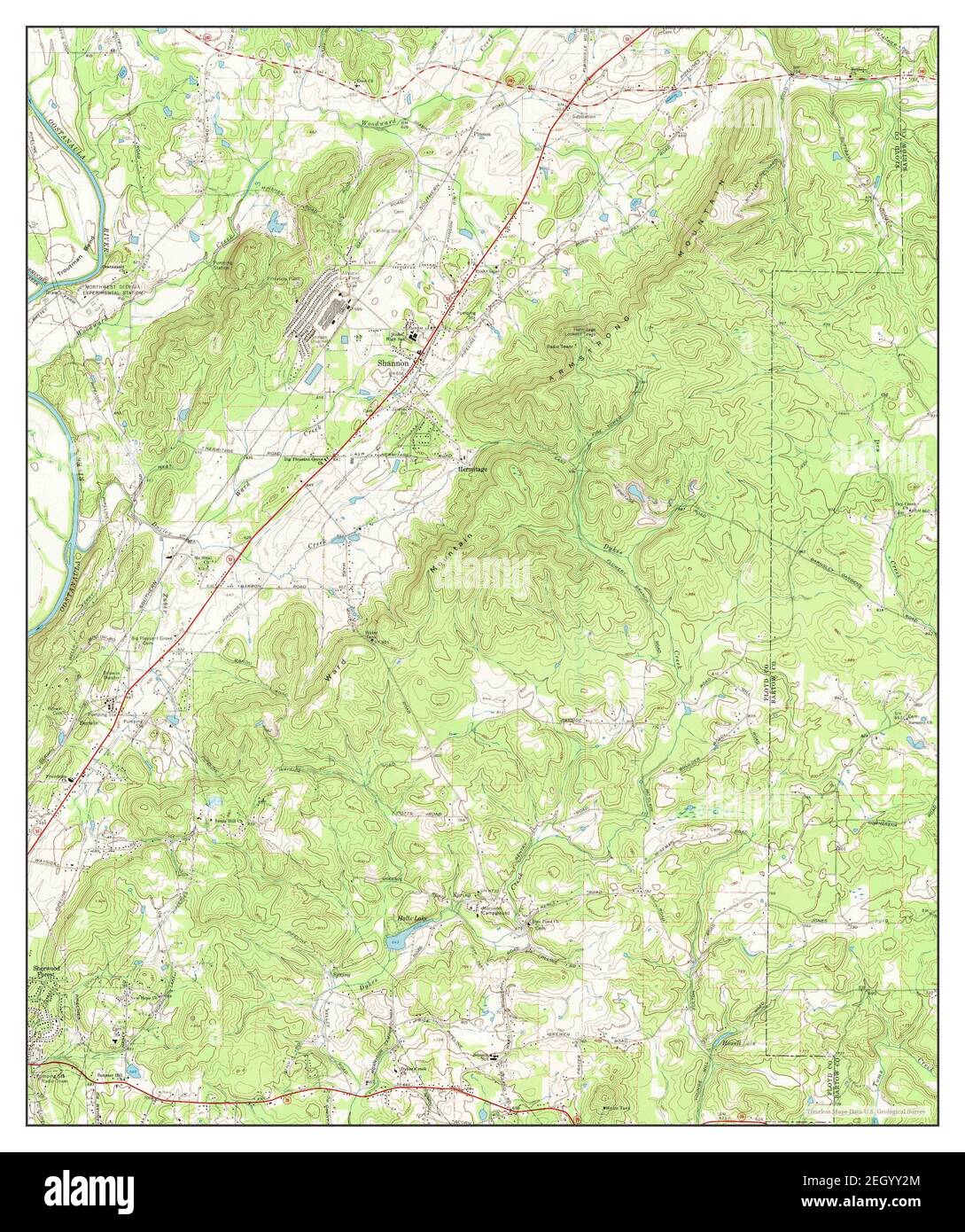 Shannon, Georgia, map 1968, 1:24000, United States of America by ...