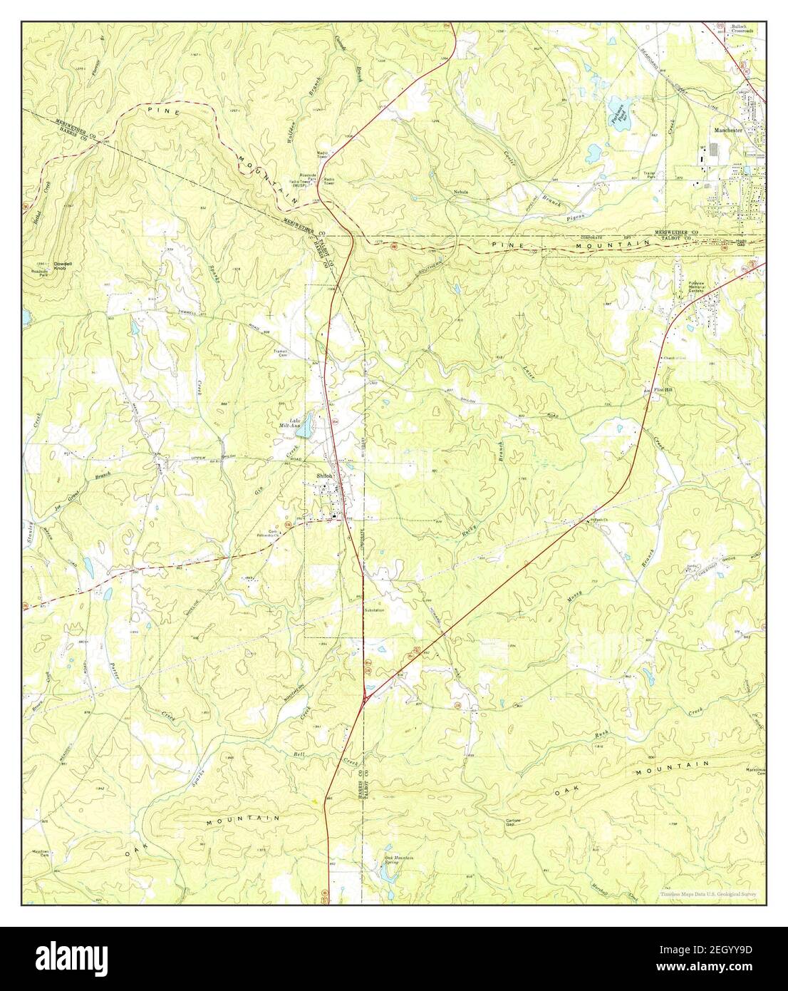 Shiloh, Georgia, map 1971, 1:24000, United States of America by ...