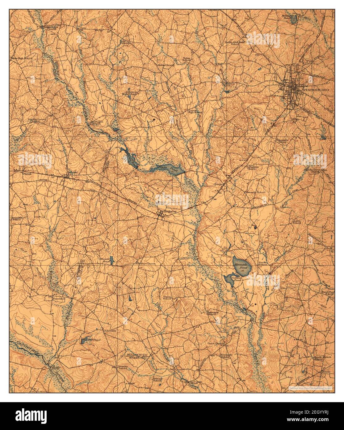 Map of georgia 1920 hi-res stock photography and images - Alamy