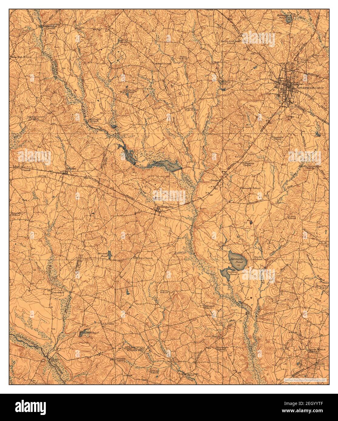 Map Of Georgia 1920 High Resolution Stock Photography and Images - Alamy