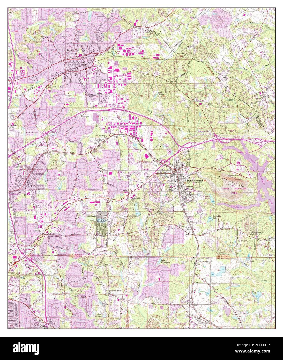 Stone Mountain, Georgia, map 1956, 1:24000, United States of America by ...