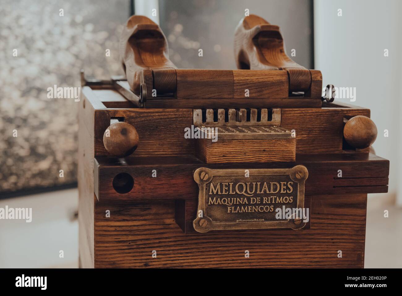 Seville, Spain - January 19, 2020: Flamenco rhythm machine on exhibit ...