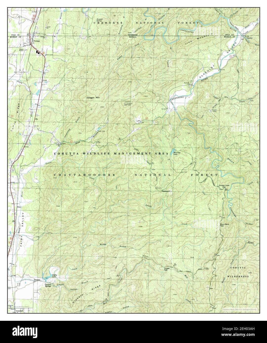 Tennga, Georgia, map 1997, 1:24000, United States of America by ...