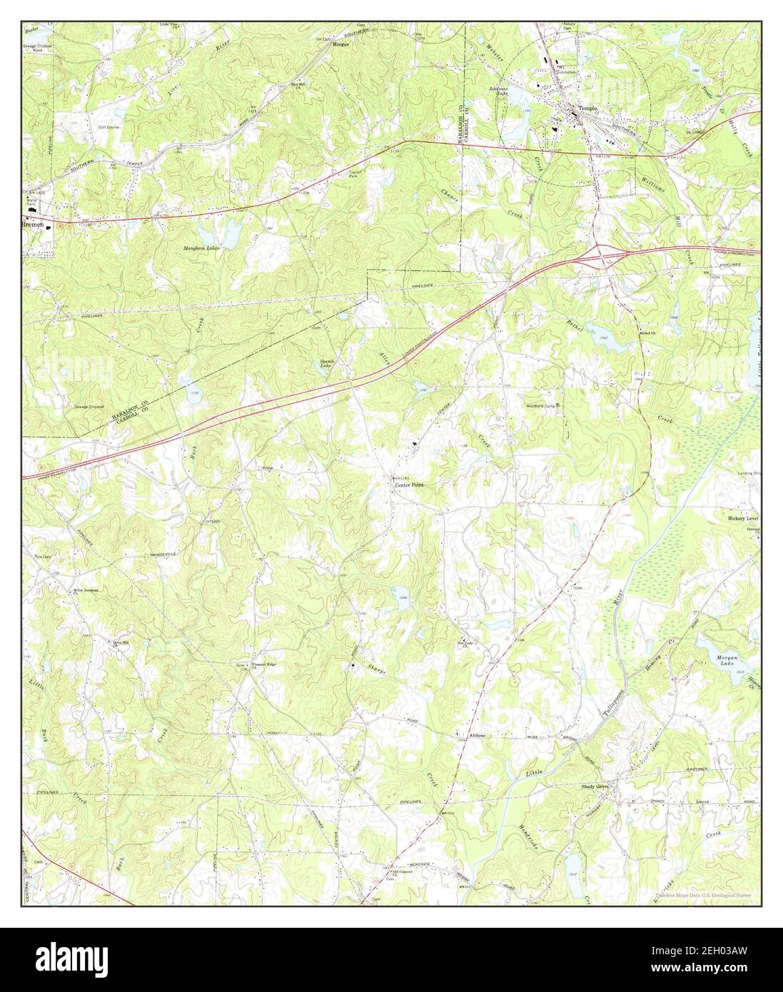Temple, Georgia, map 1973, 1:24000, United States of America by ...