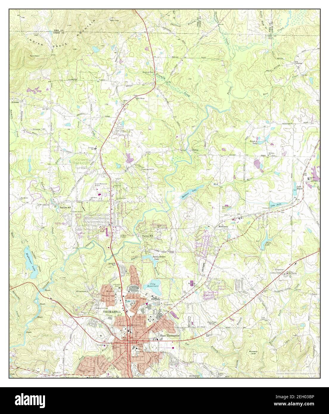 Map of thomaston hi-res stock photography and images - Alamy