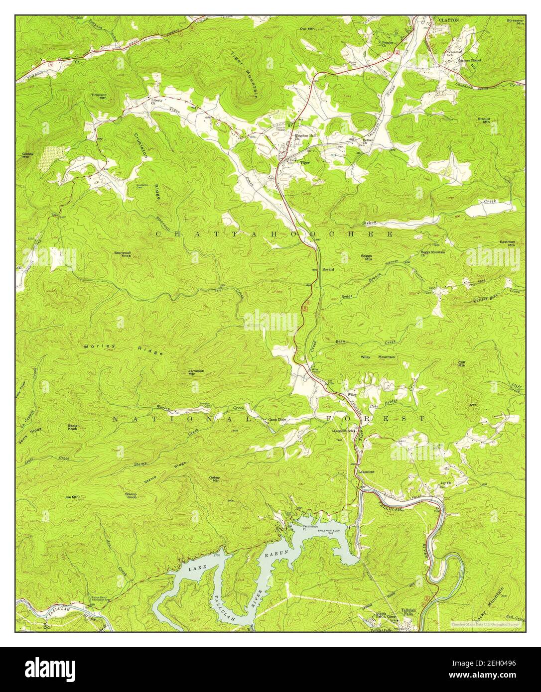 Tiger, Georgia, map 1957, 1:24000, United States of America by Timeless ...