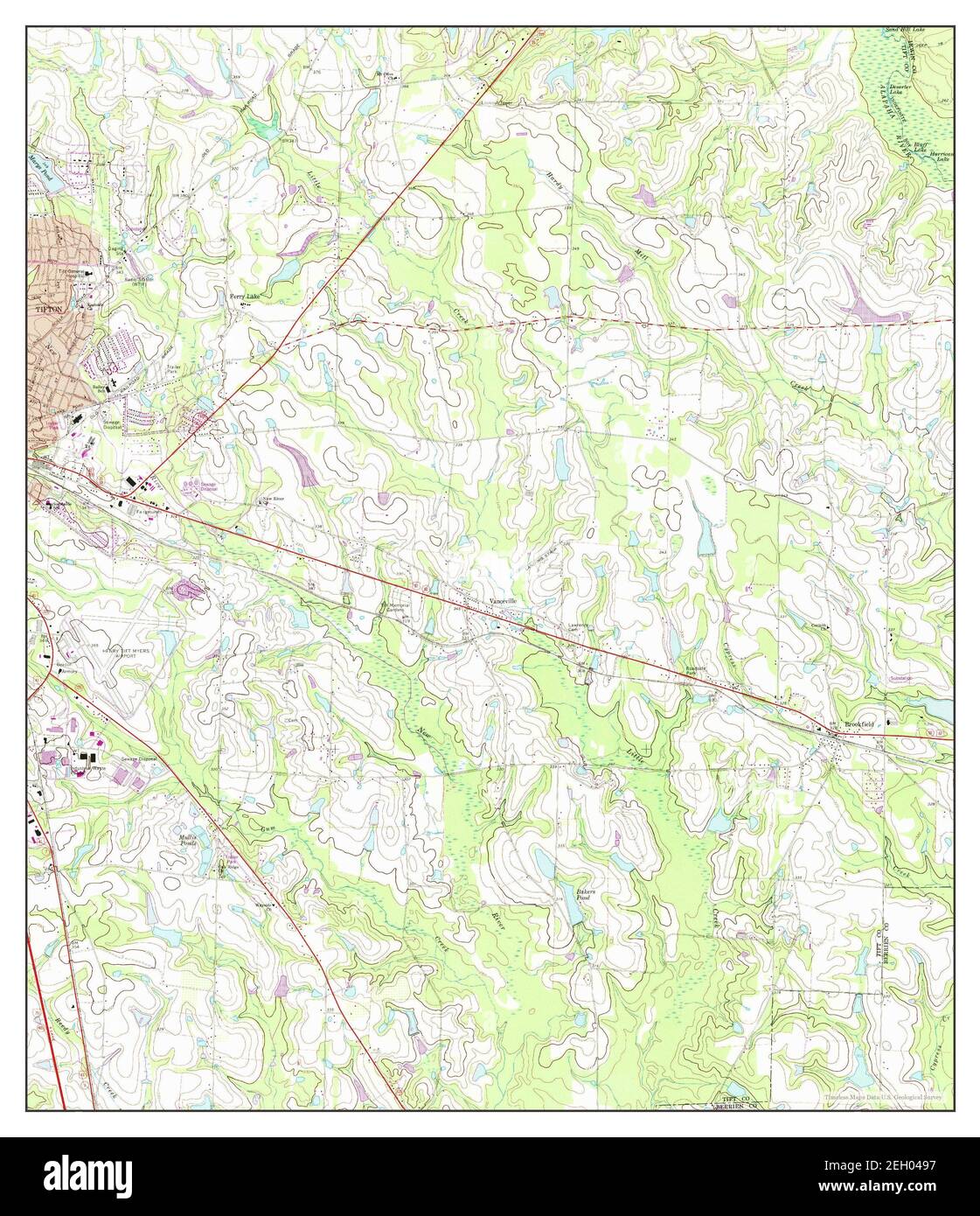 Tifton georgia map Cut Out Stock Images & Pictures - Alamy