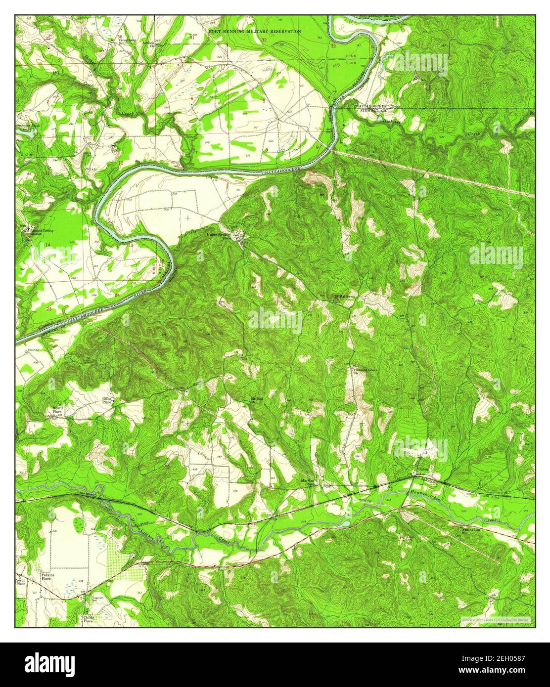 Union, Georgia, map 1955, 1:24000, United States of America by Timeless ...