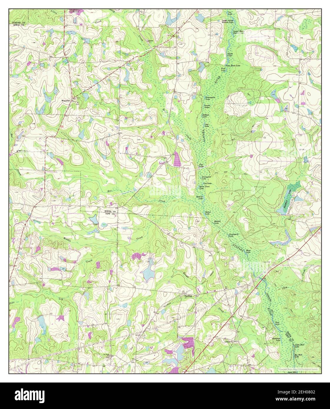 Waterloo, Georgia, map 1973, 1:24000, United States of America by ...