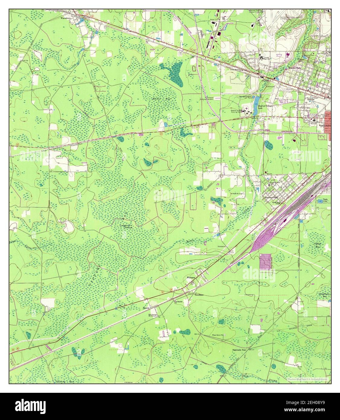 Map of waycross Cut Out Stock Images & Pictures - Alamy