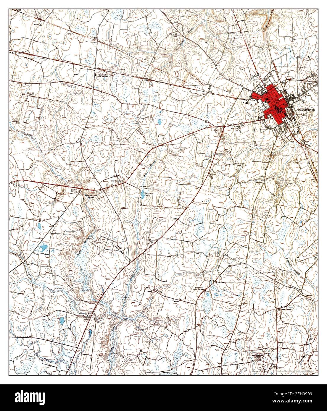 Waynesboro, Georgia, map 1950, 1:24000, United States of America by ...