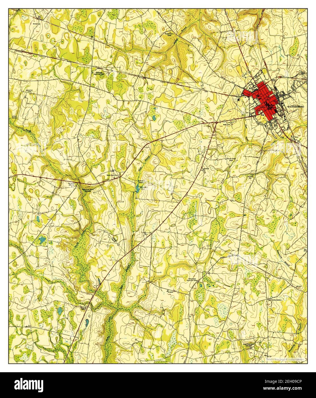 Waynesboro georgia map Cut Out Stock Images & Pictures - Alamy