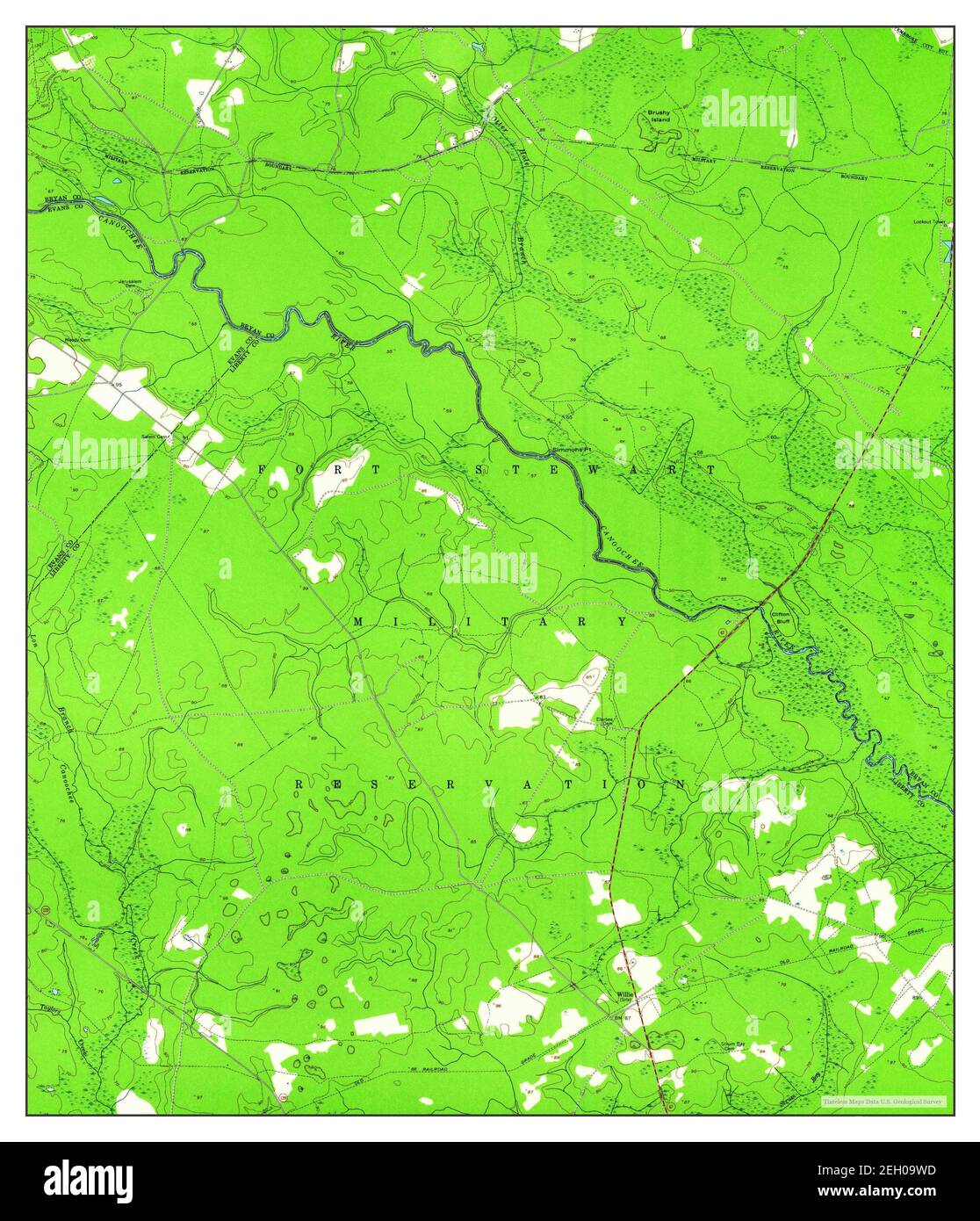 Willie, Georgia, map 1958, 1:24000, United States of America by ...