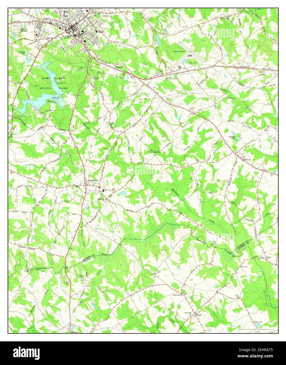 Winder South, Georgia, map 1964, 1:24000, United States of America by ...
