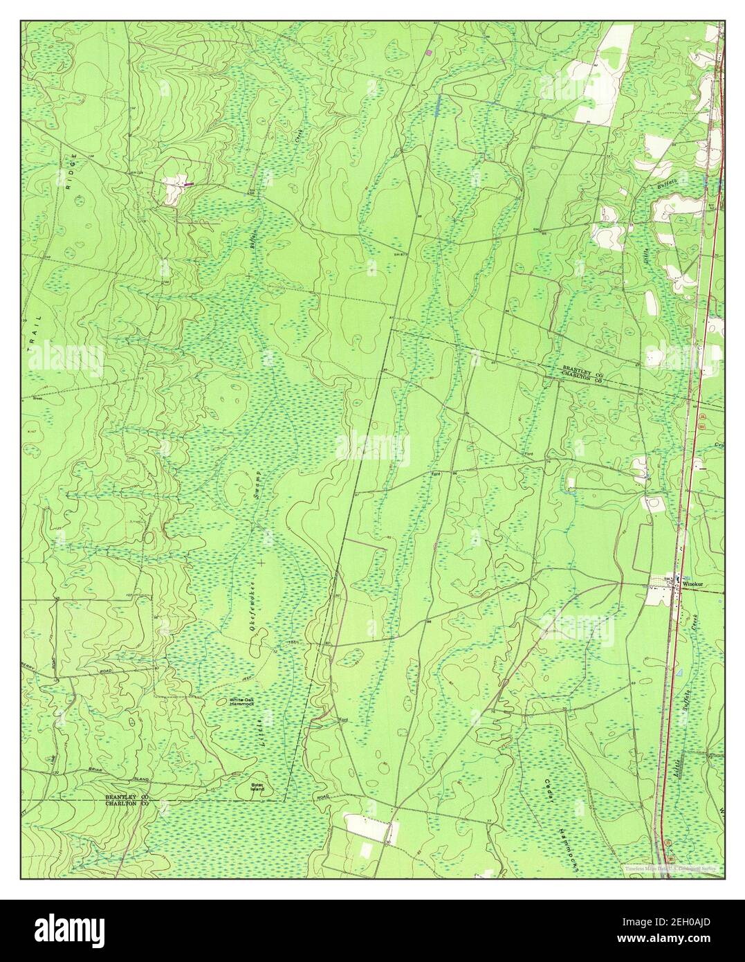 Winokur, Georgia, map 1966, 1:24000, United States of America by ...