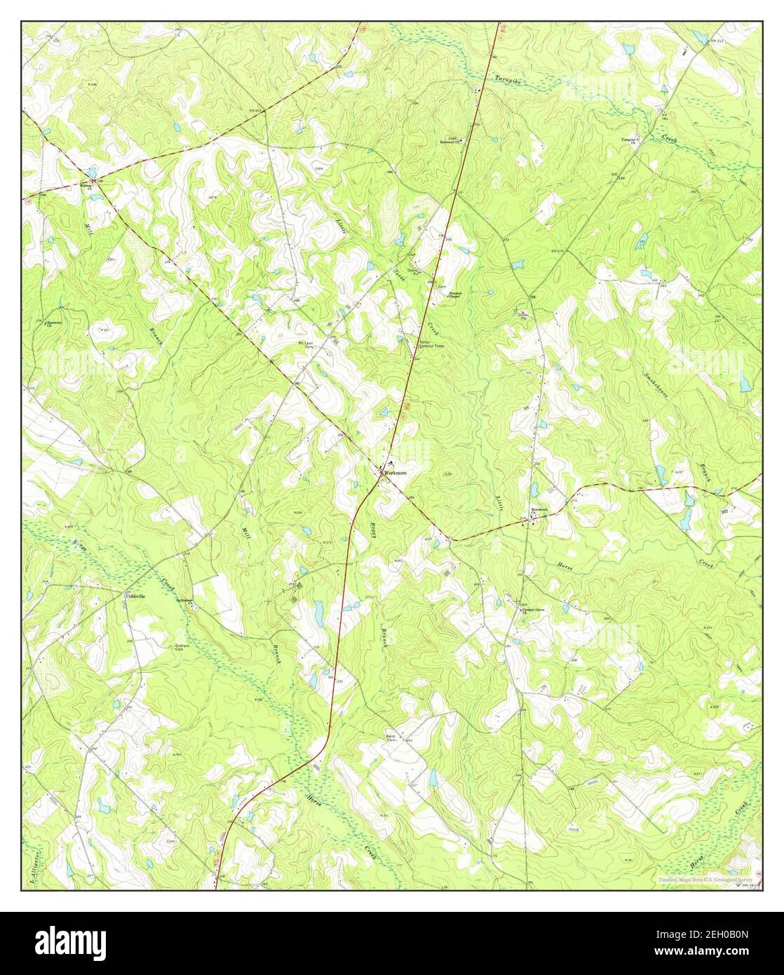 Workmore, Georgia, map 1972, 1:24000, United States of America by ...