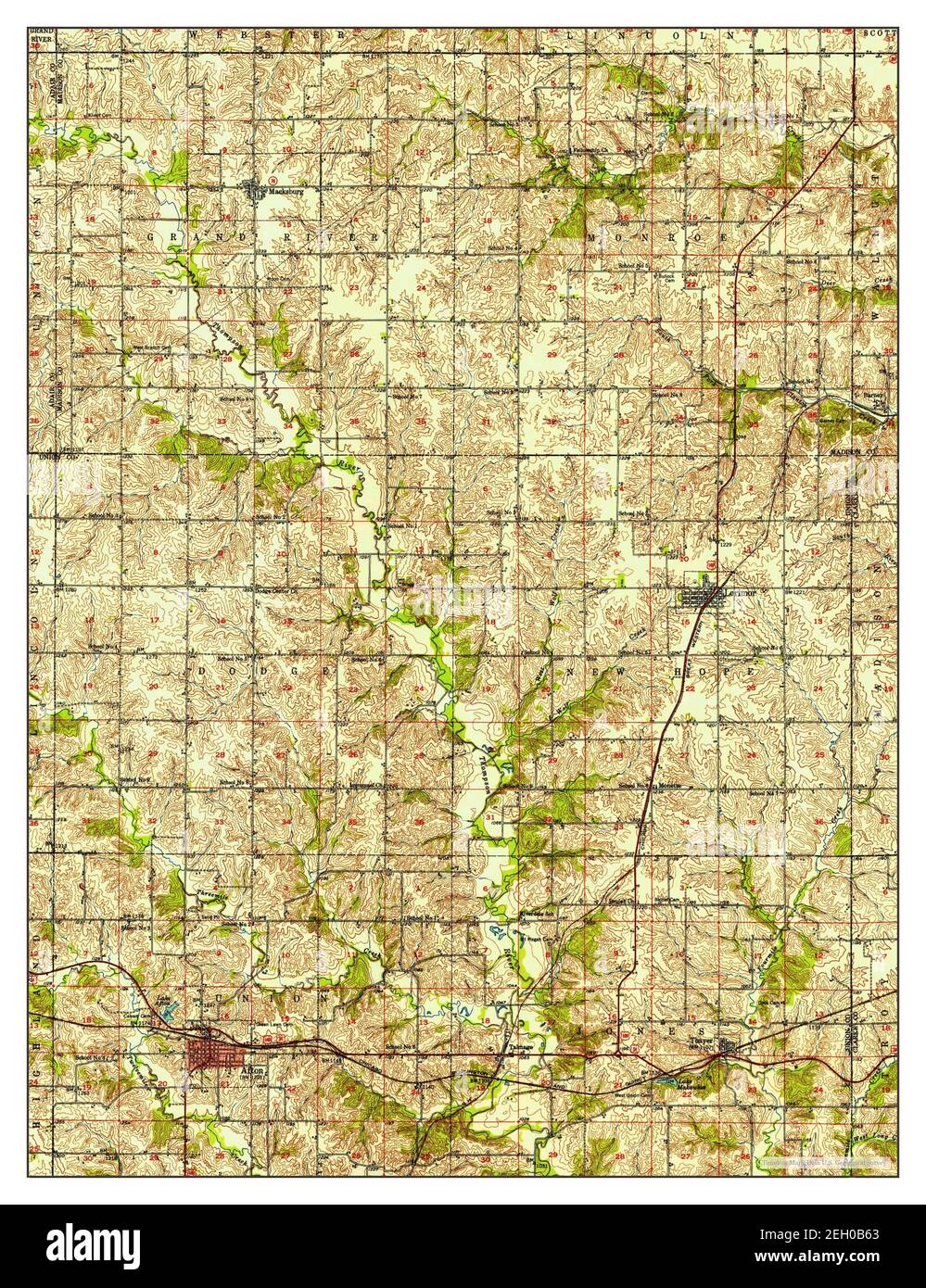 Map of afton hi-res stock photography and images - Alamy