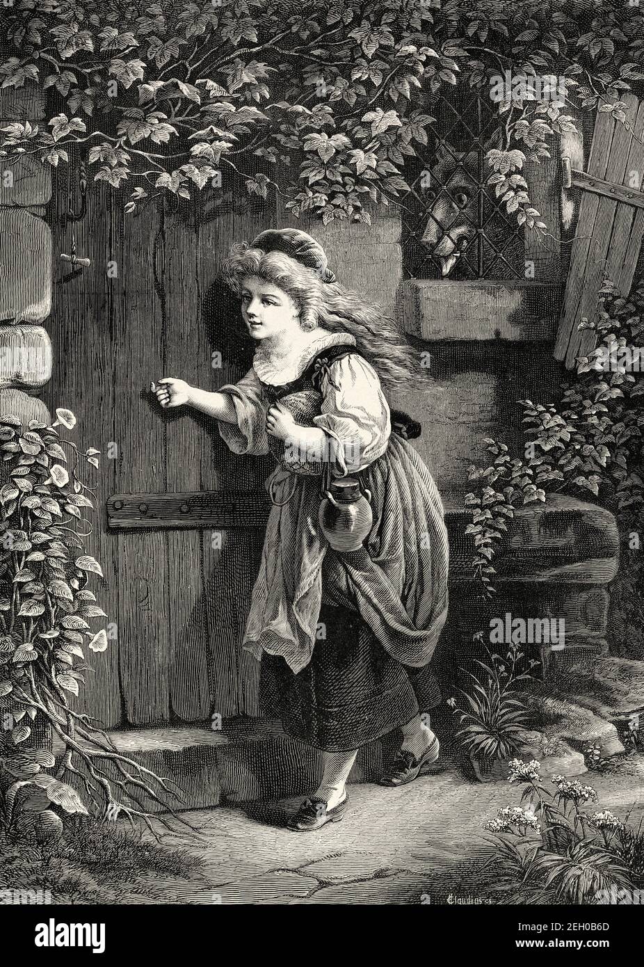 Little Red Riding Hood Illustration Vintage