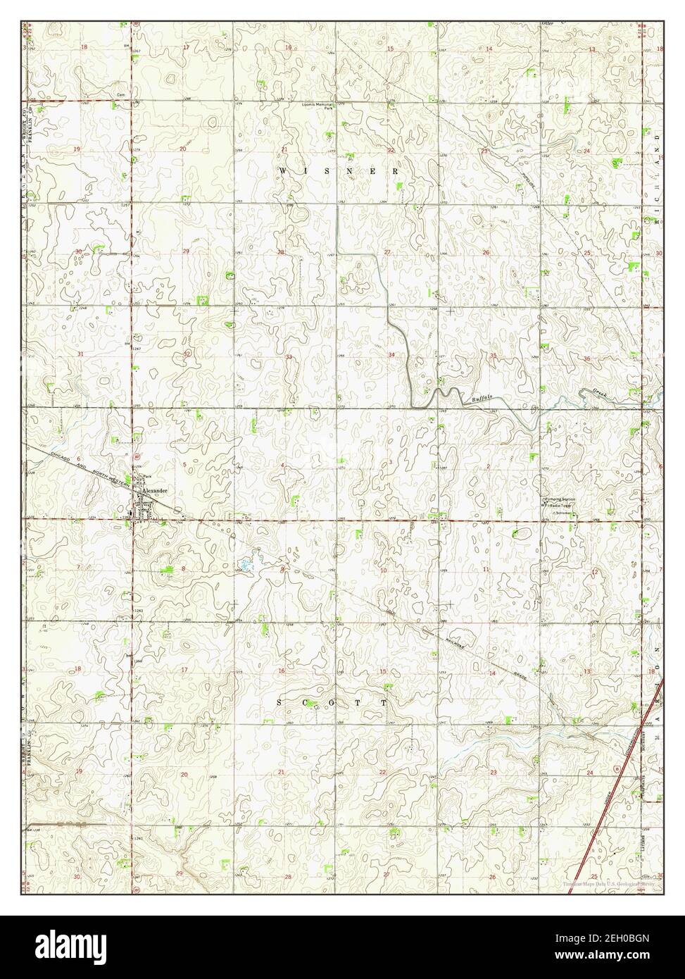 Alexander, Iowa, map 1972, 1:24000, United States of America by ...