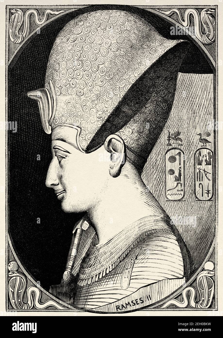 Portrait of Pharaoh Ramses II, considered the greatest famous and most ...