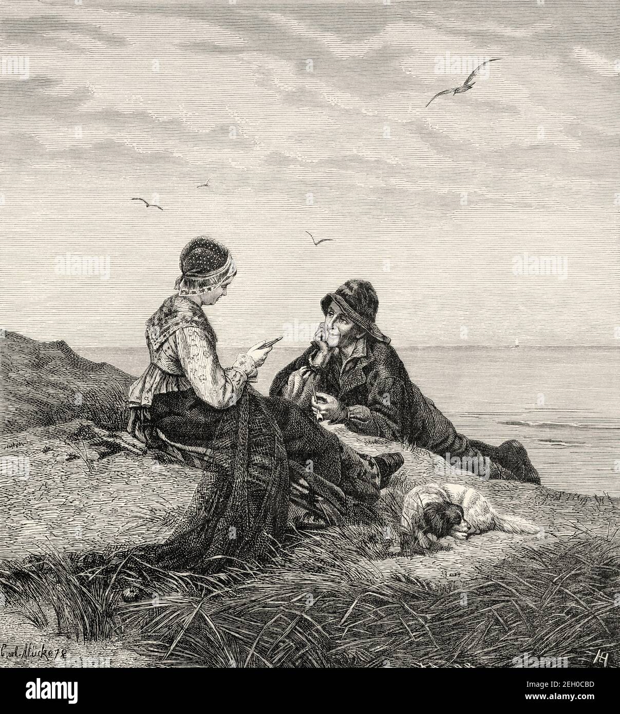 People on beach 1800s hi-res stock photography and images - Alamy
