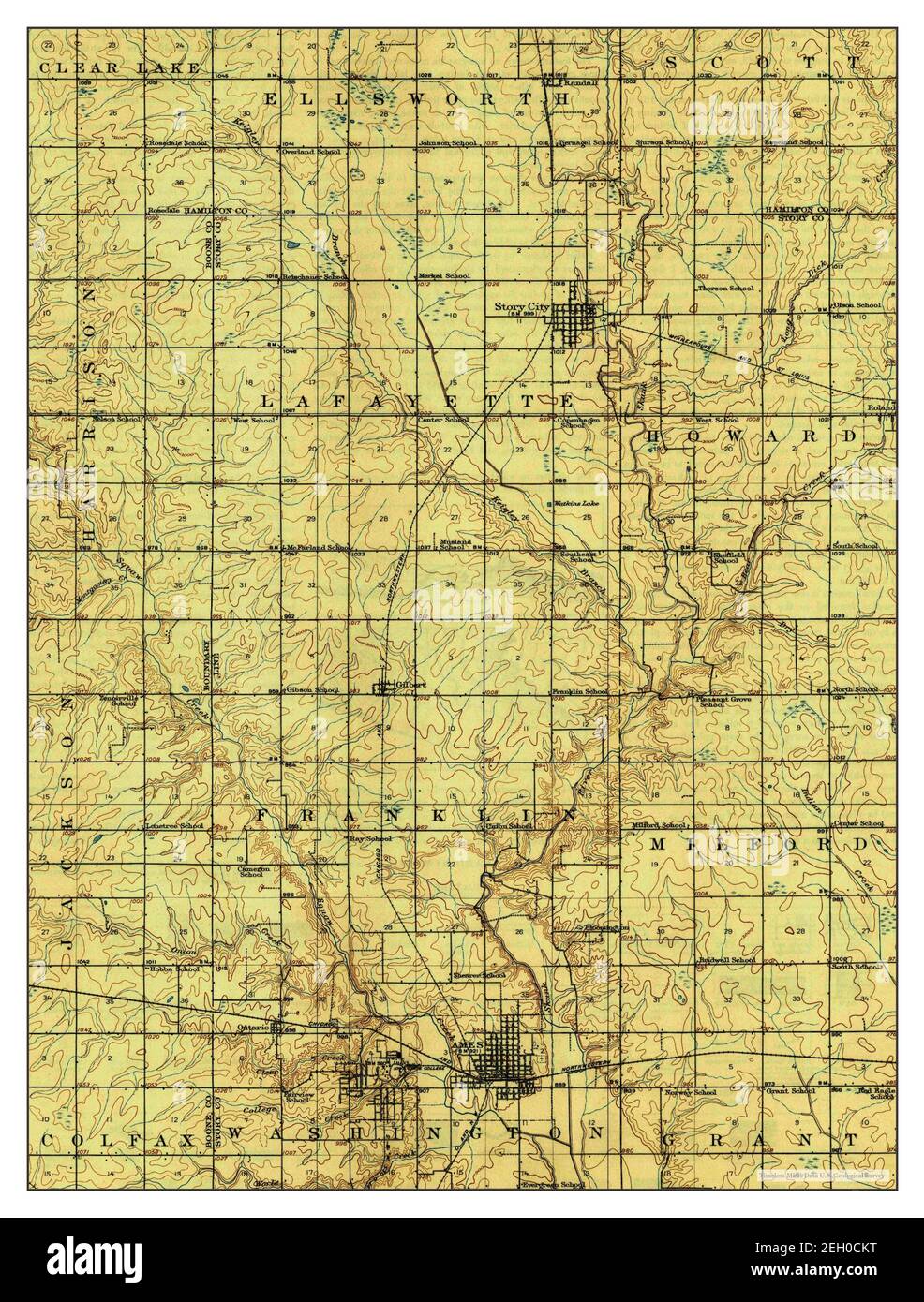 Ames iowa map hi-res stock photography and images - Alamy