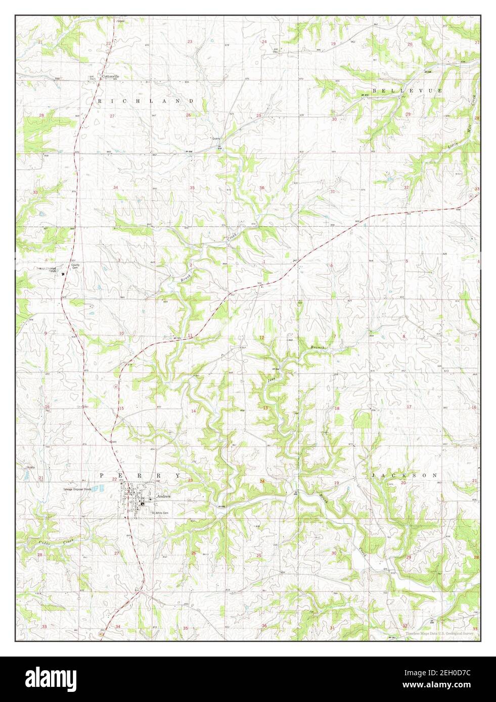 Andrew, Iowa, map 1980, 1:24000, United States of America by Timeless ...
