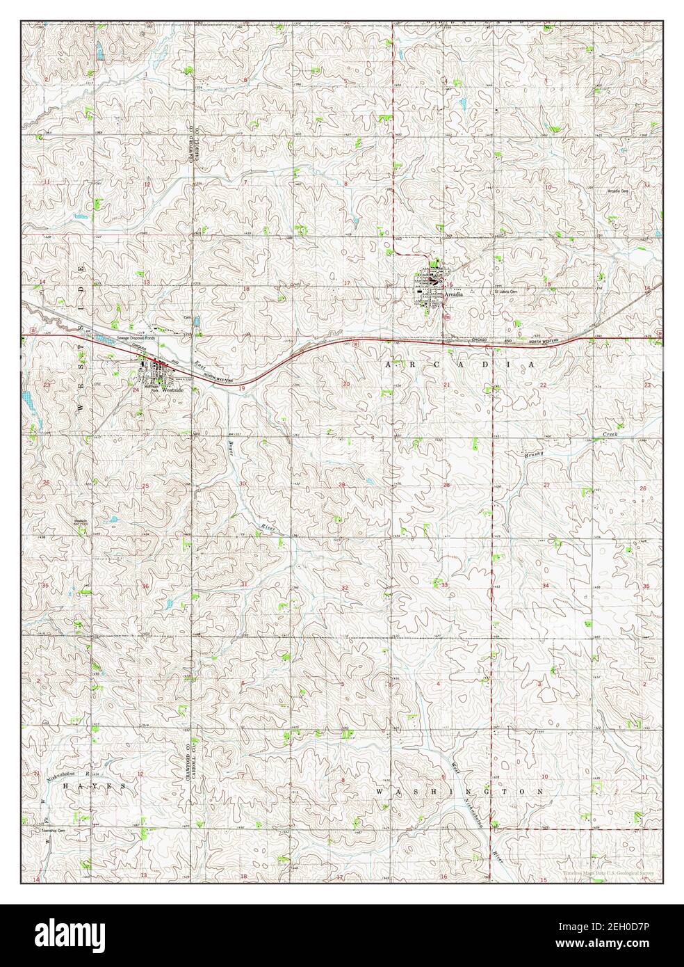 Arcadia, Iowa, map 1980, 1:24000, United States of America by Timeless ...