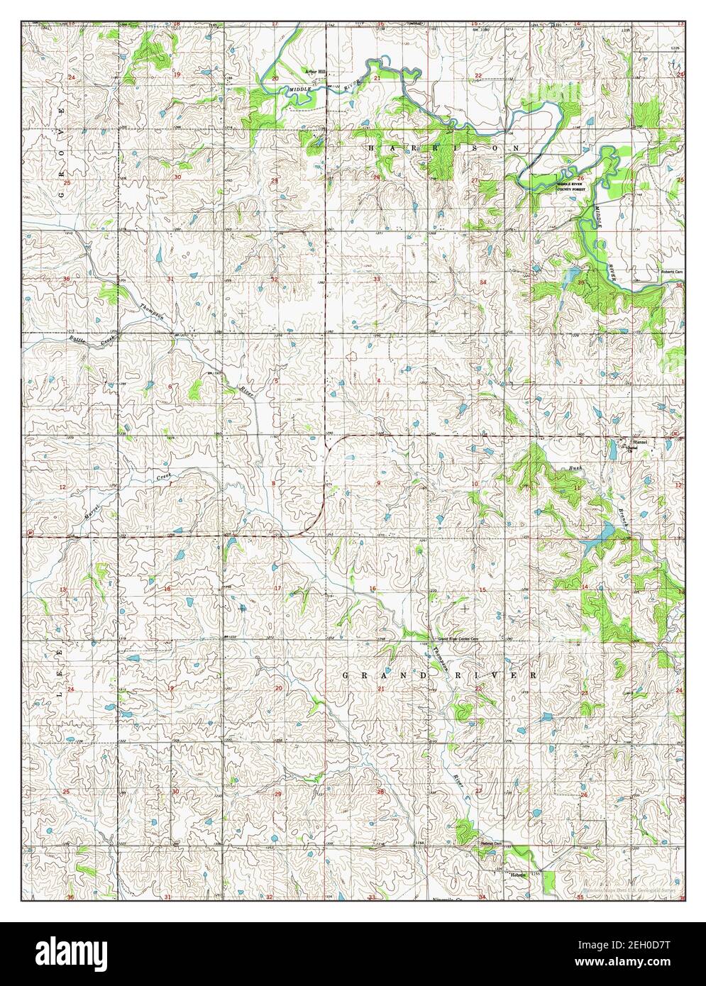 Arbor Hill, Iowa, map 1983, 1:24000, United States of America by ...