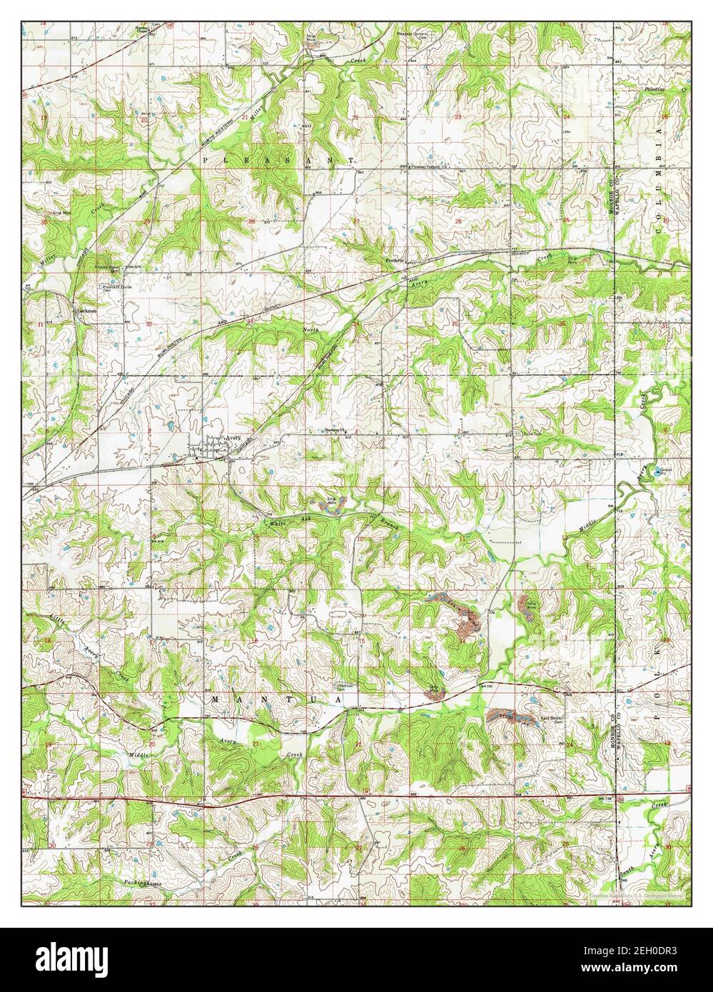 Avery, Iowa, map 1968, 1:24000, United States of America by Timeless ...
