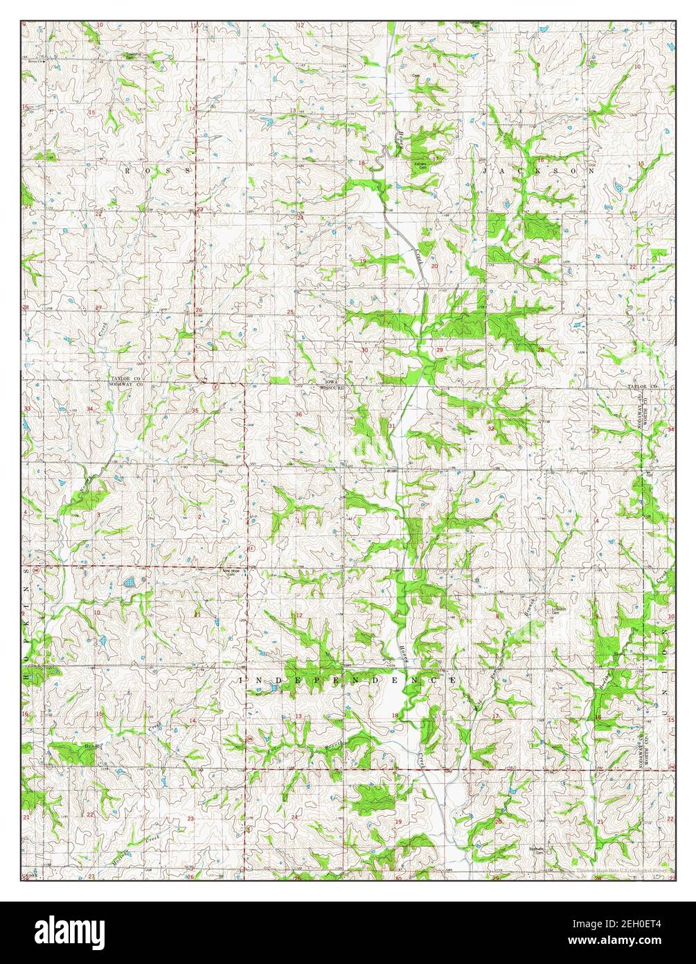 Bedford SW, Iowa, map 1980, 1:24000, United States of America by ...