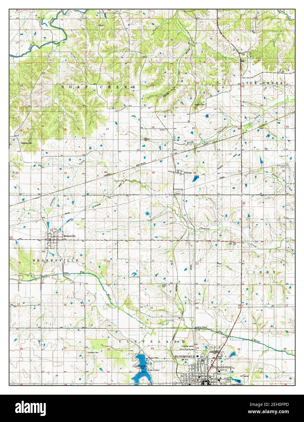 Bloomfield North, Iowa, map 1980, 1:24000, United States of America by ...