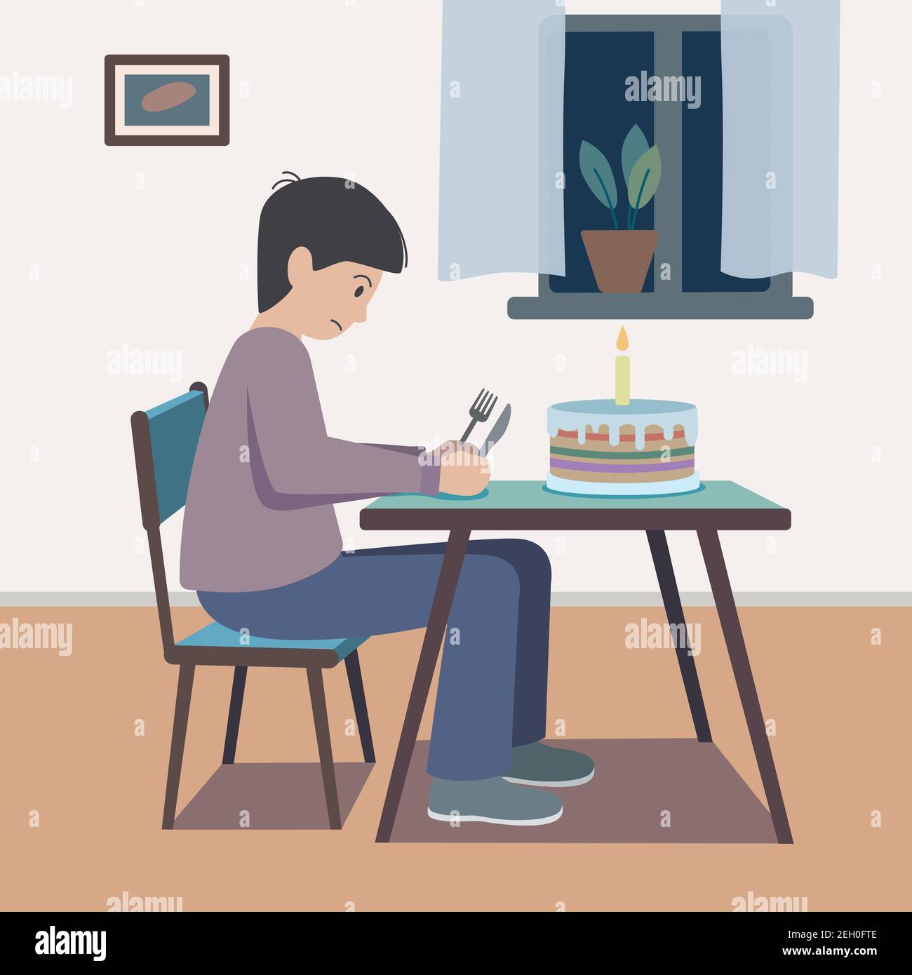 One person friendship Stock Vector Images - Alamy