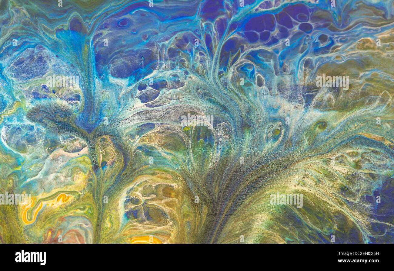 Abstract colorful background with paint splash textures and marble ...