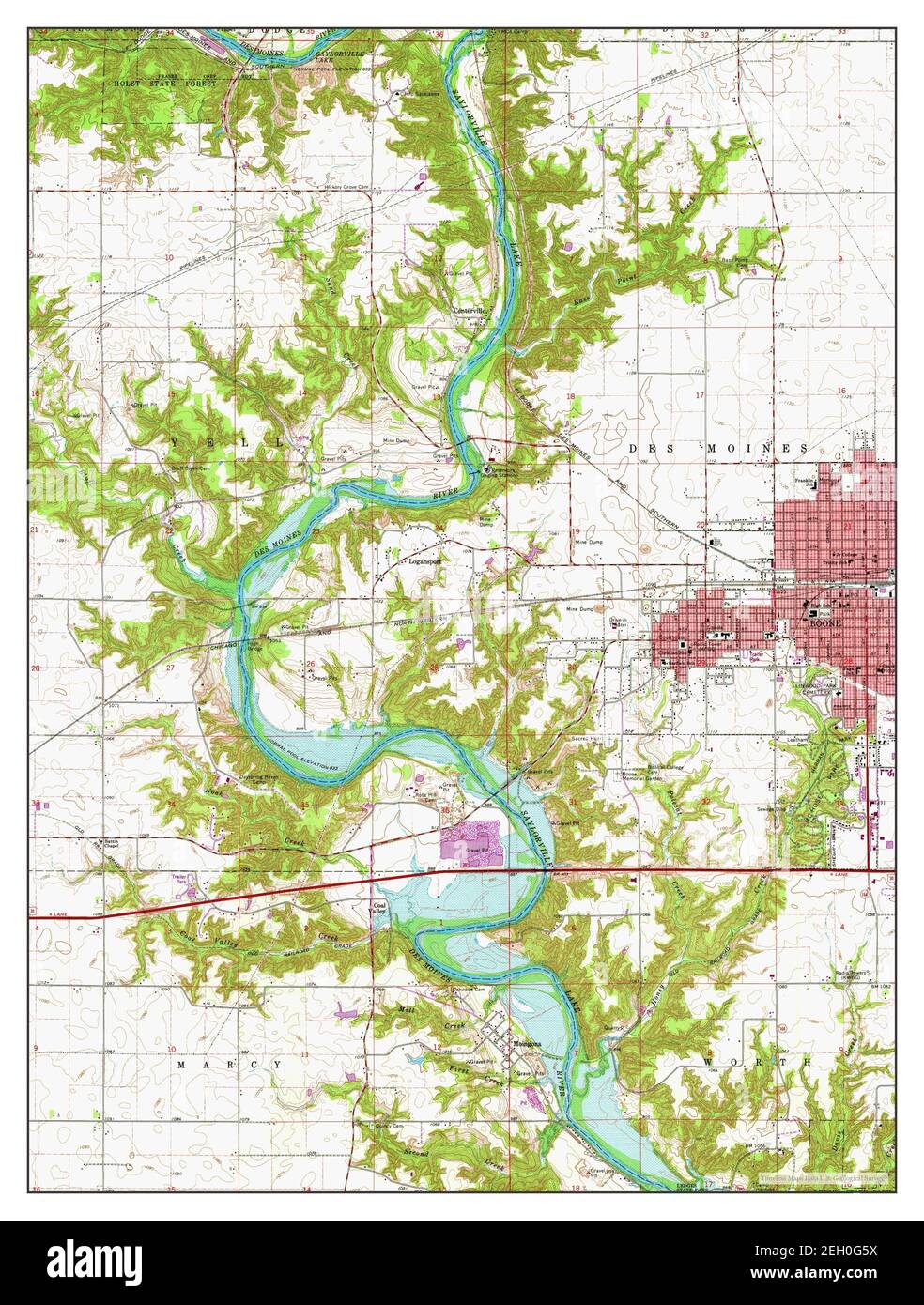 Boone West, Iowa, map 1965, 1:24000, United States of America by ...