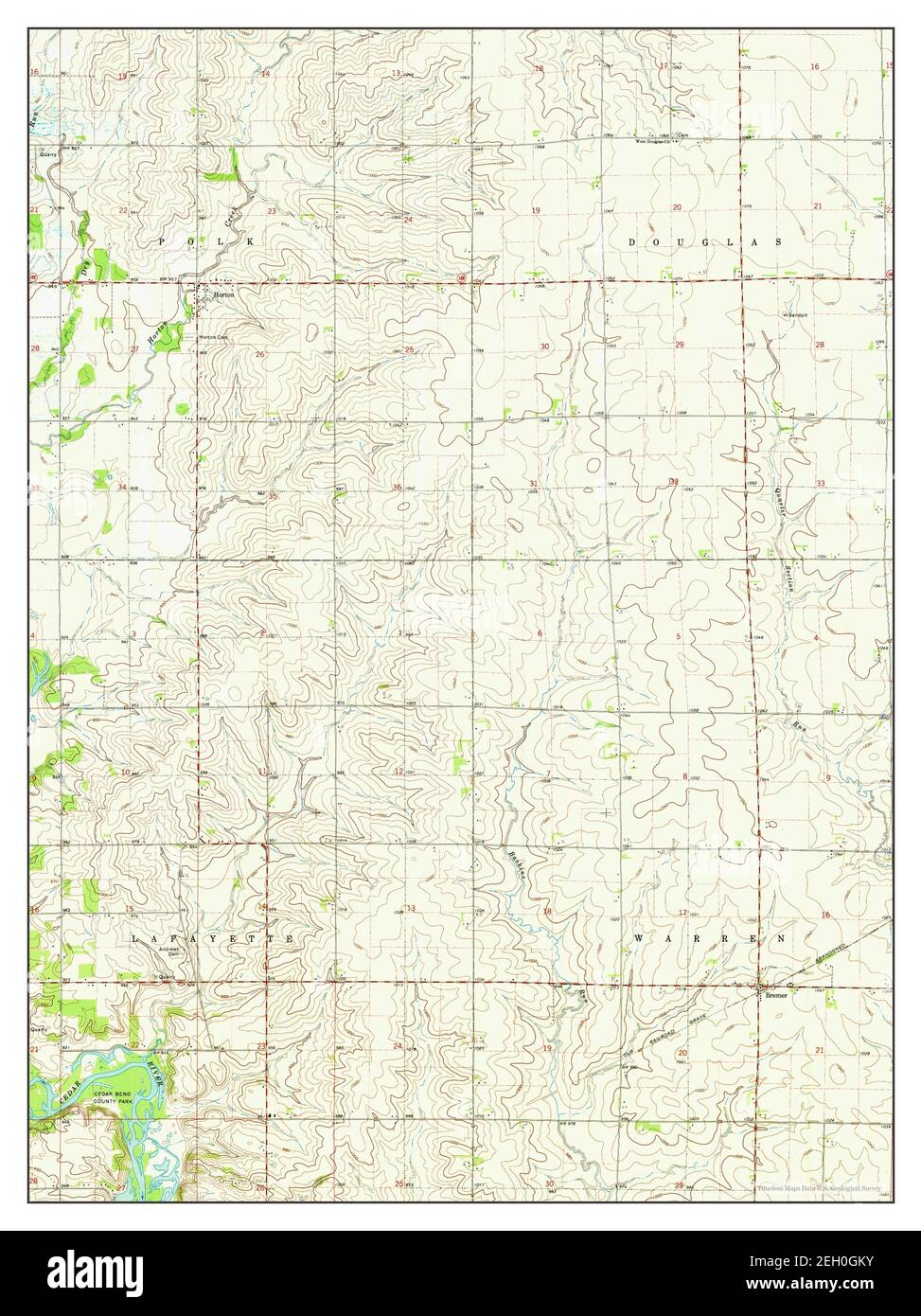 Bremer, Iowa, map 1971, 1:24000, United States of America by Timeless ...