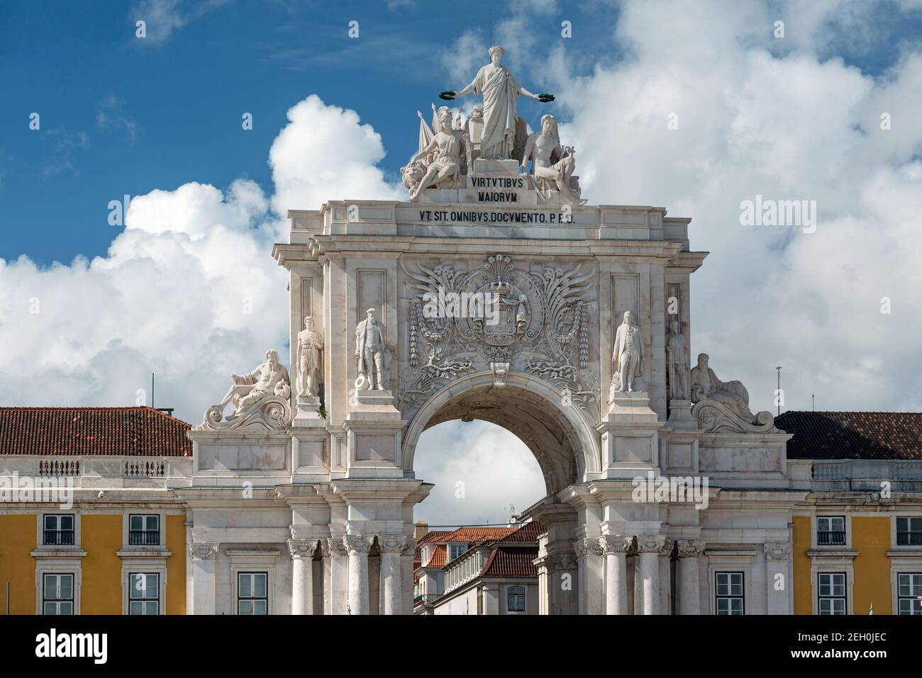 The arch of Augusta Rua is an historical arch-like building in Lisbon ...
