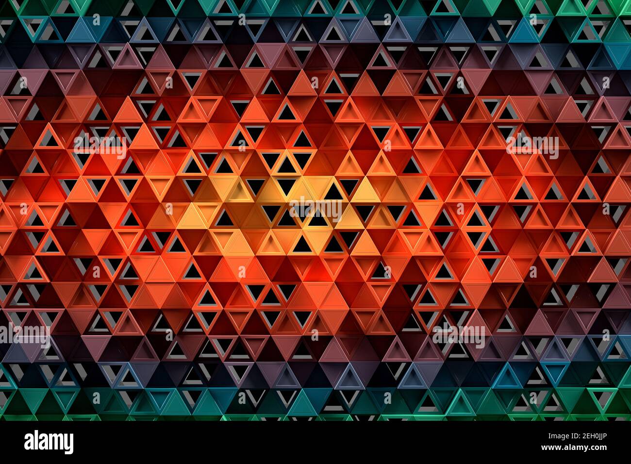 Abstract geometric background made of chaotic triangle surface polygons ...