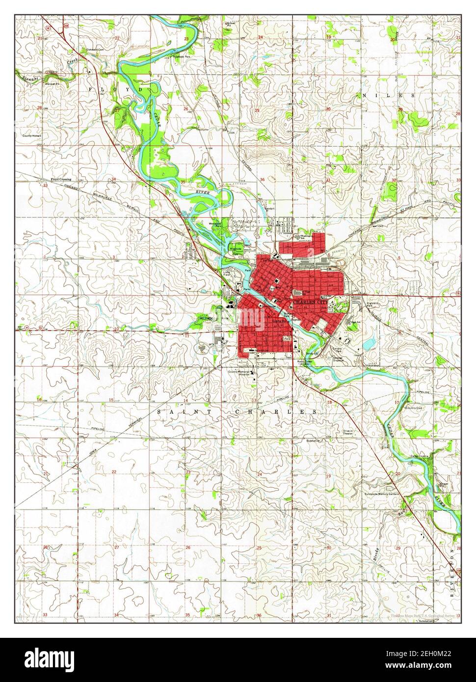 Charles city iowa map hi-res stock photography and images - Alamy
