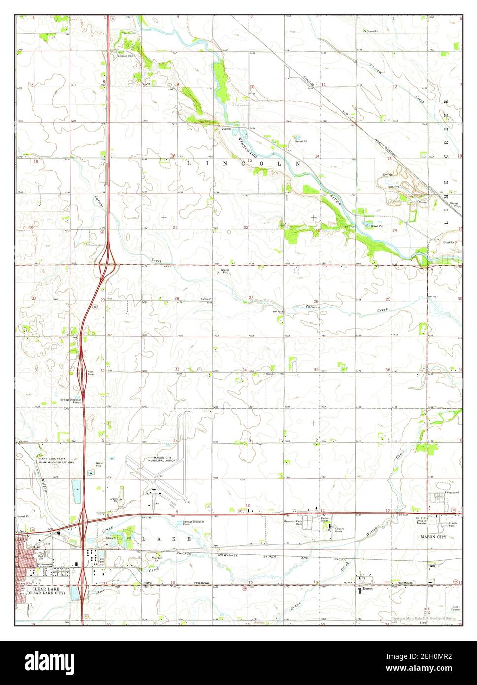 Clear Lake East, Iowa, map 1972, 1:24000, United States of America by ...
