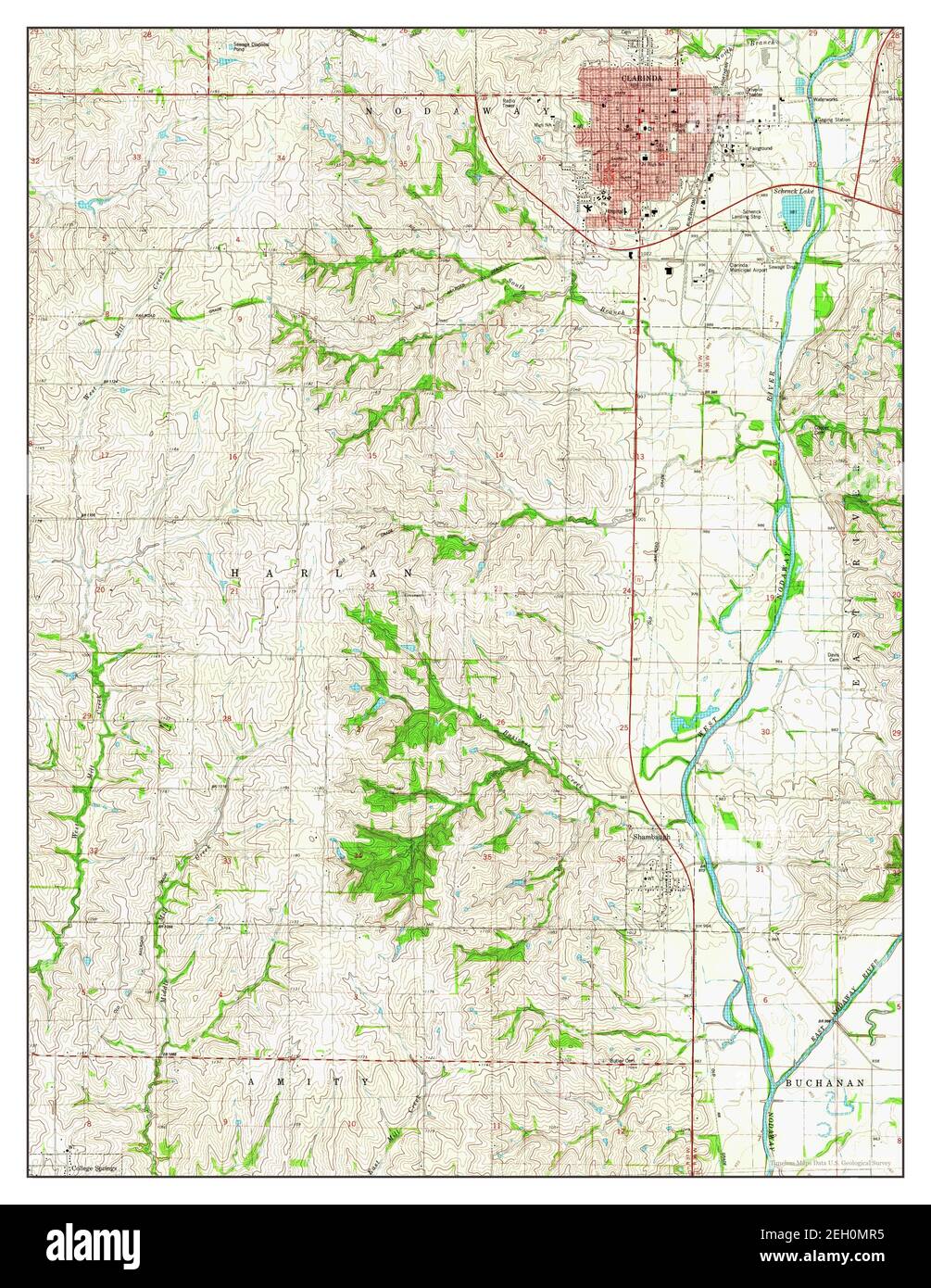 Map of clarinda Cut Out Stock Images & Pictures - Alamy