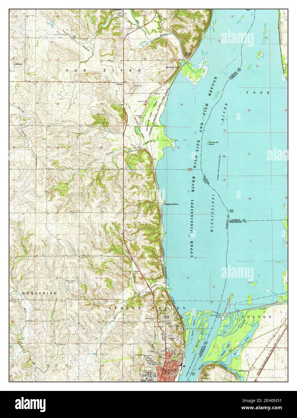 Map of clinton iowa hi-res stock photography and images - Alamy