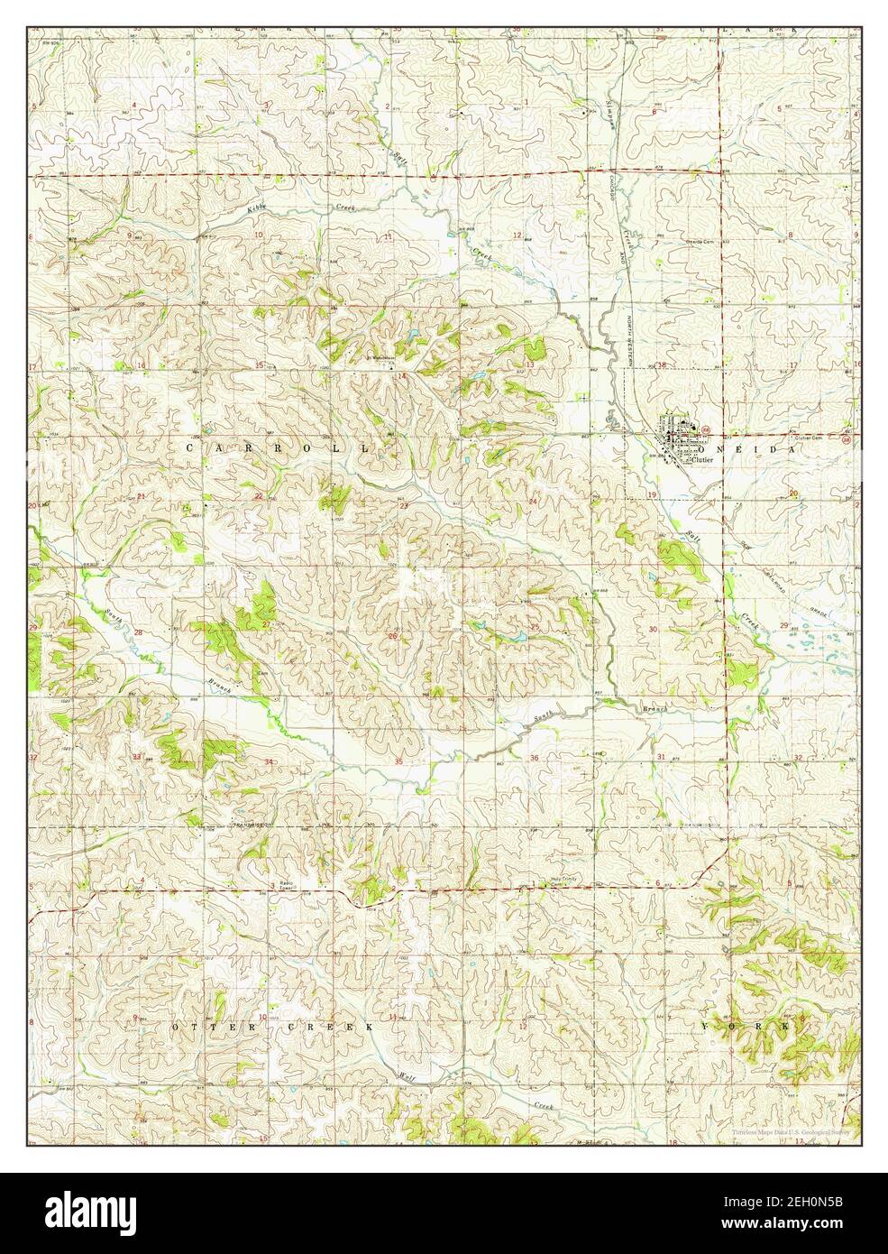 Clutier, Iowa, map 1971, 1:24000, United States of America by Timeless ...