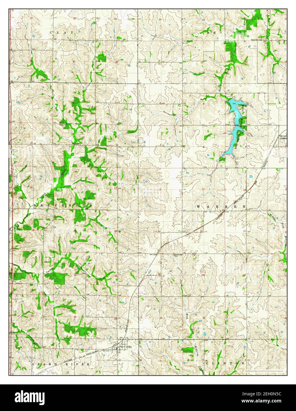 Clio, Iowa, map 1964, 1:24000, United States of America by Timeless ...