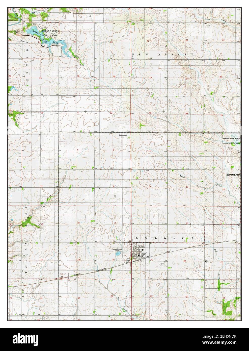 Collins, Iowa, map 1975, 1:24000, United States of America by Timeless ...