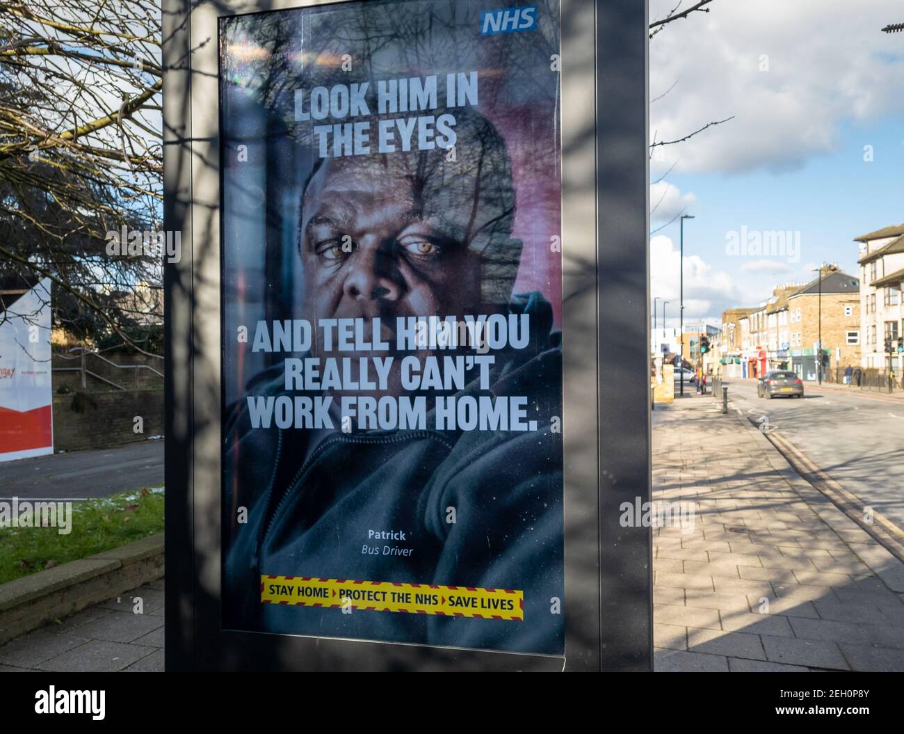 A government Covid-19 information billboard advertisement telling the ...