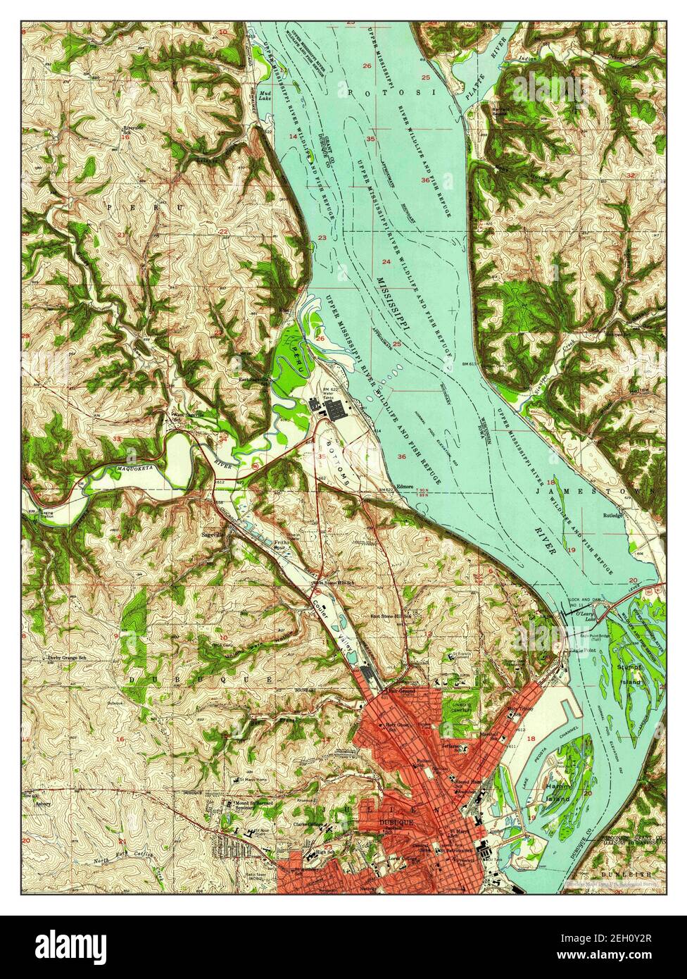 Old map of dubuque hi-res stock photography and images - Alamy